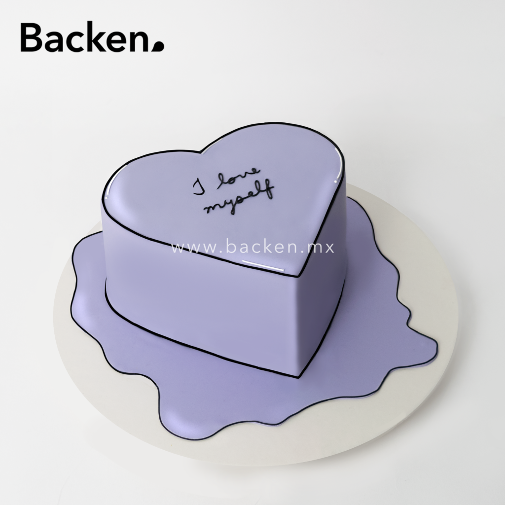 Pastel de Fondant Comic Heart - Backen